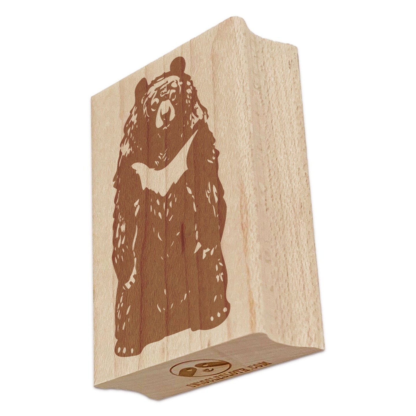 Standing Asian Black Bear White Chested Moon Bear Rectangle Rubber ...