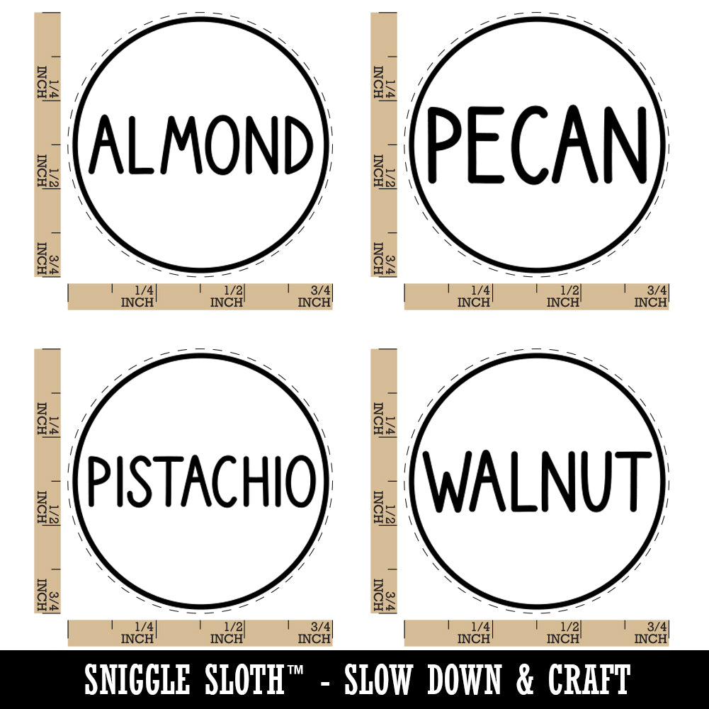Flavor Scent Labels Pecan Almond Walnut Pistachio Rubber Stamp Set for ...