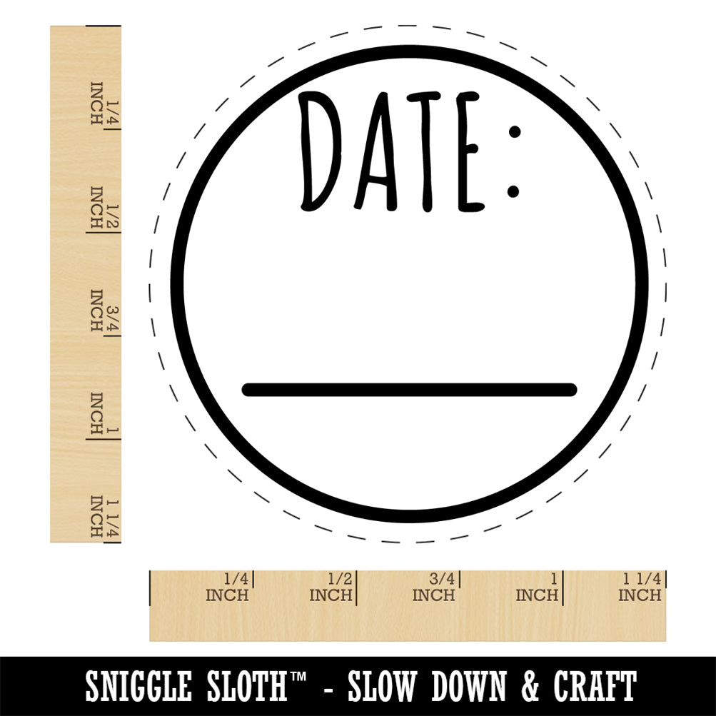 Date Fill-In Circle Rubber Stamp for Stamping Crafting Planners | Michaels