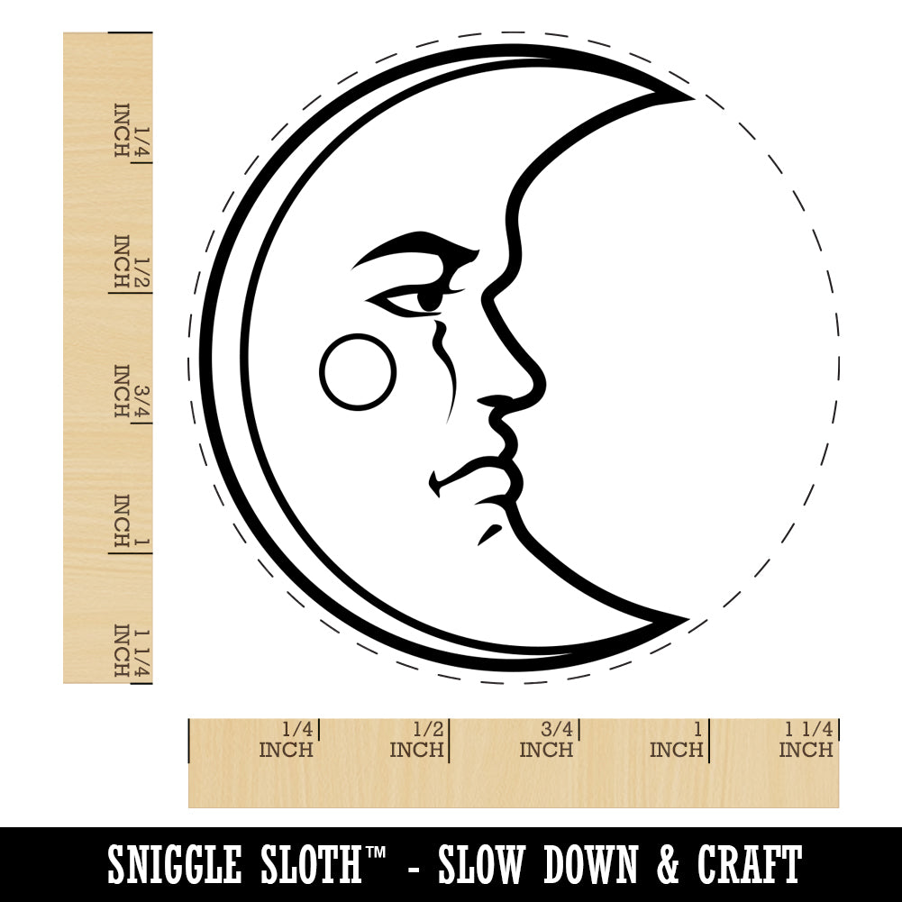 Heraldic Moon Face Rubber Stamp for Stamping Crafting Planners | Michaels