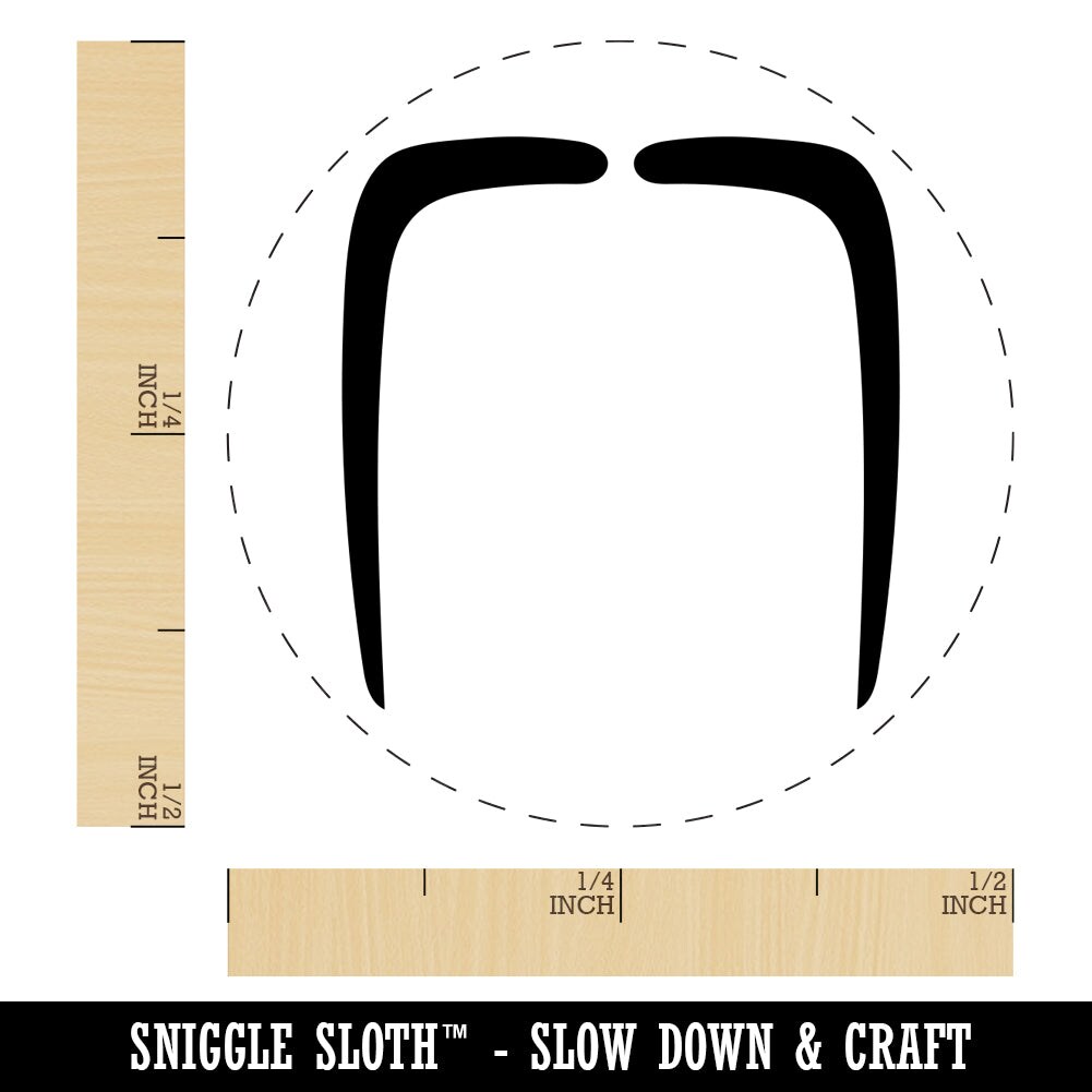 Fu Manchu Mustache Moustache Silhouette Rubber Stamp for Stamping ...