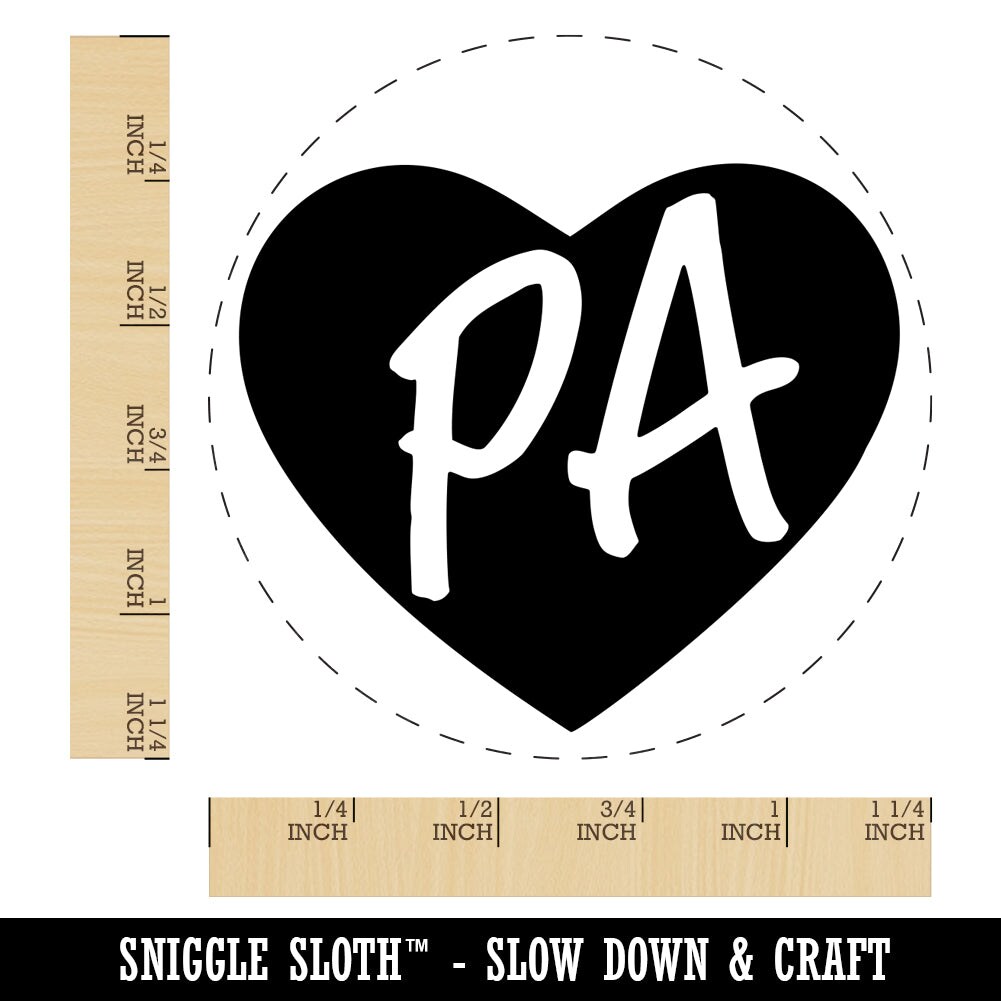 PA Pennsylvania State in Heart Rubber Stamp for Stamping Crafting ...