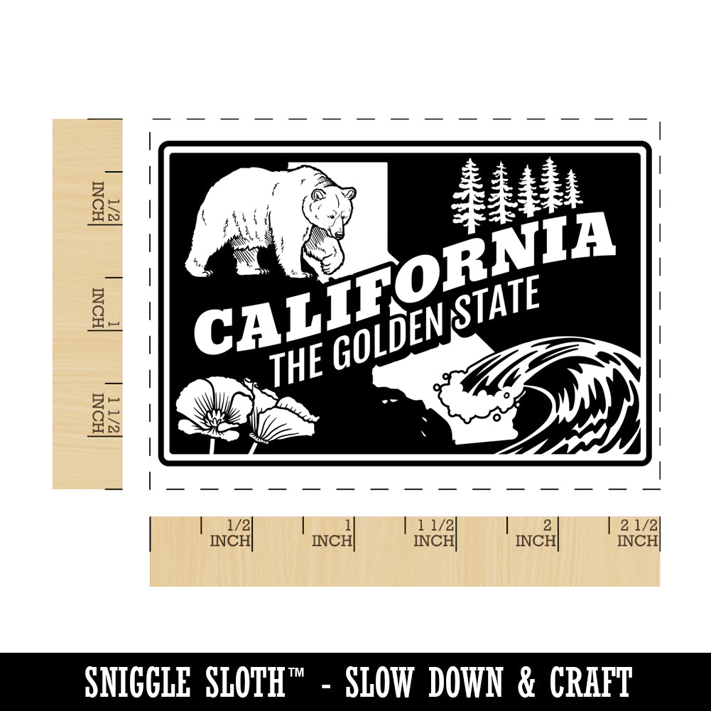 California Golden State Grizzly Bear Poppy Redwoods United States ...