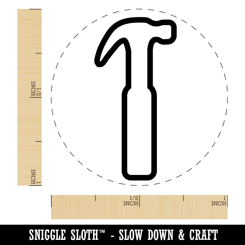 Hammer Tool Outline Rubber Stamp for Stamping Crafting Planners | Michaels