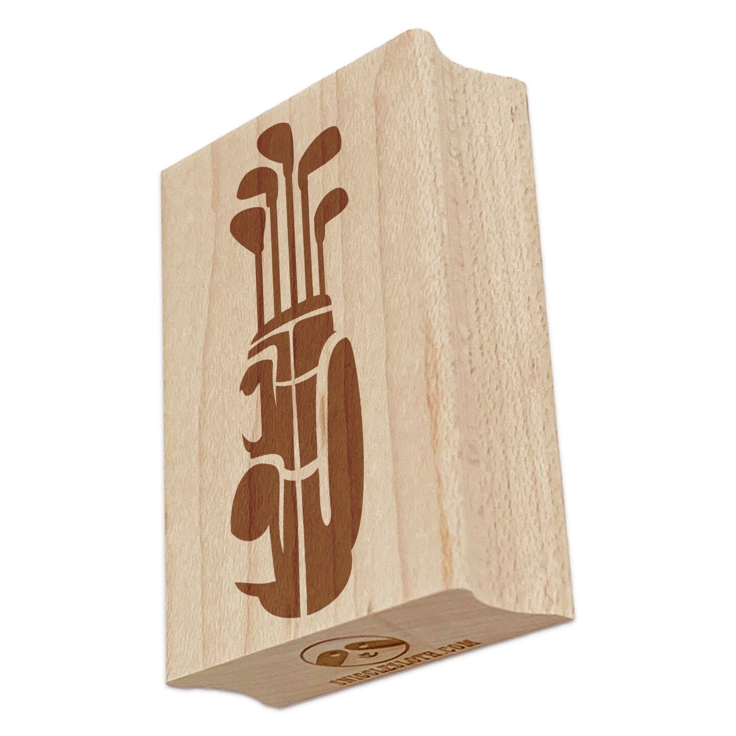 Golf Club Caddy Bag Set Rectangle Rubber Stamp for Stamping Crafting ...