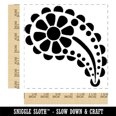 Cute Sweet Daisy Paisley Square Rubber Stamp for Stamping Crafting ...