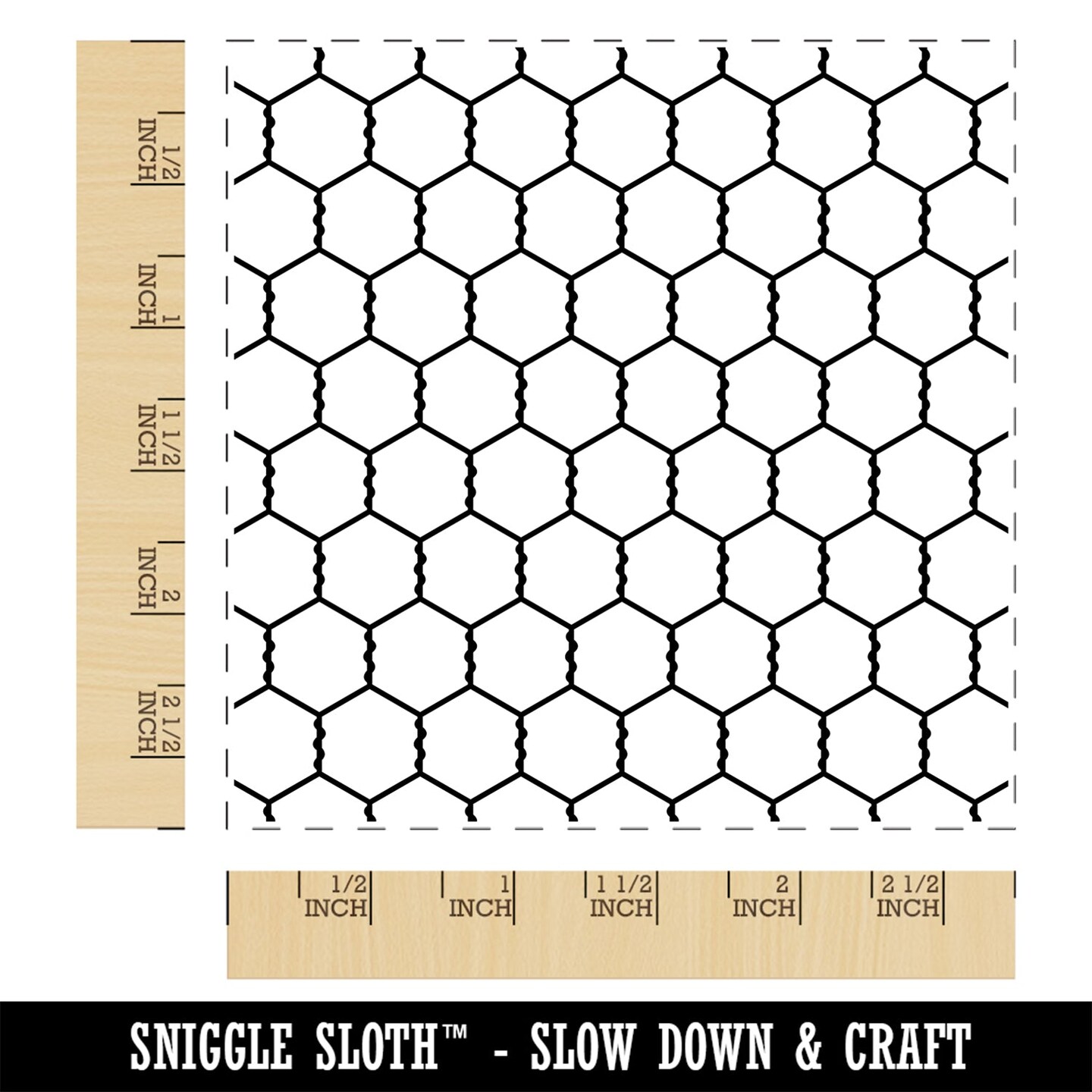 Chicken Wire Square Rubber Stamp for Stamping Crafting | Michaels