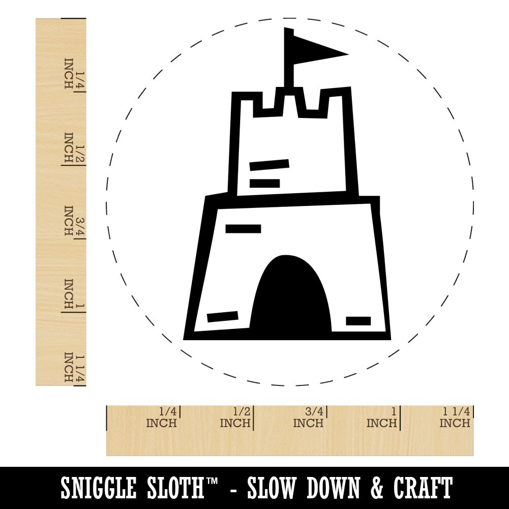 Sand Castle Doodle Rubber Stamp for Stamping Crafting Planners | Michaels