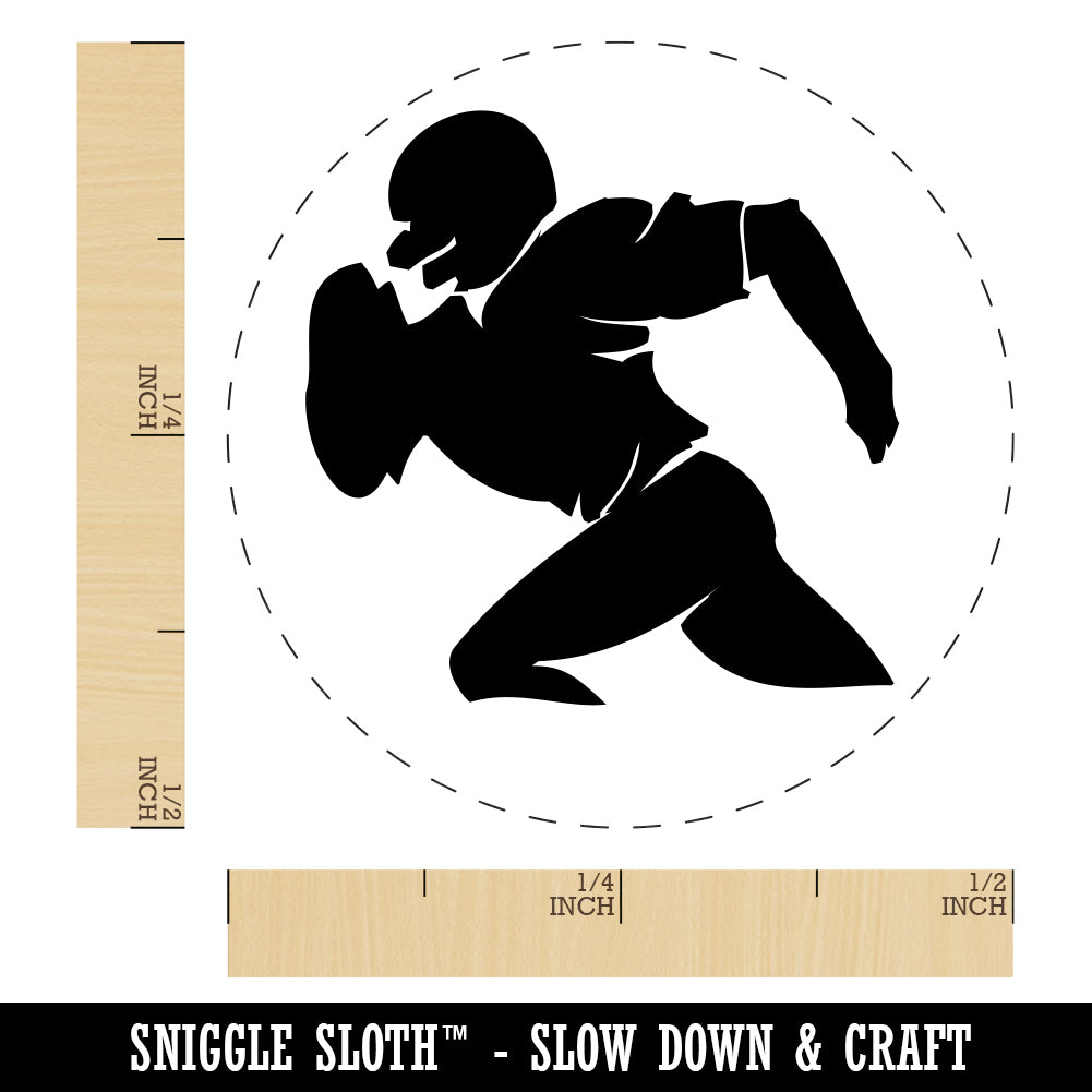 Football Player Running Solid Rubber Stamp for Stamping Crafting ...