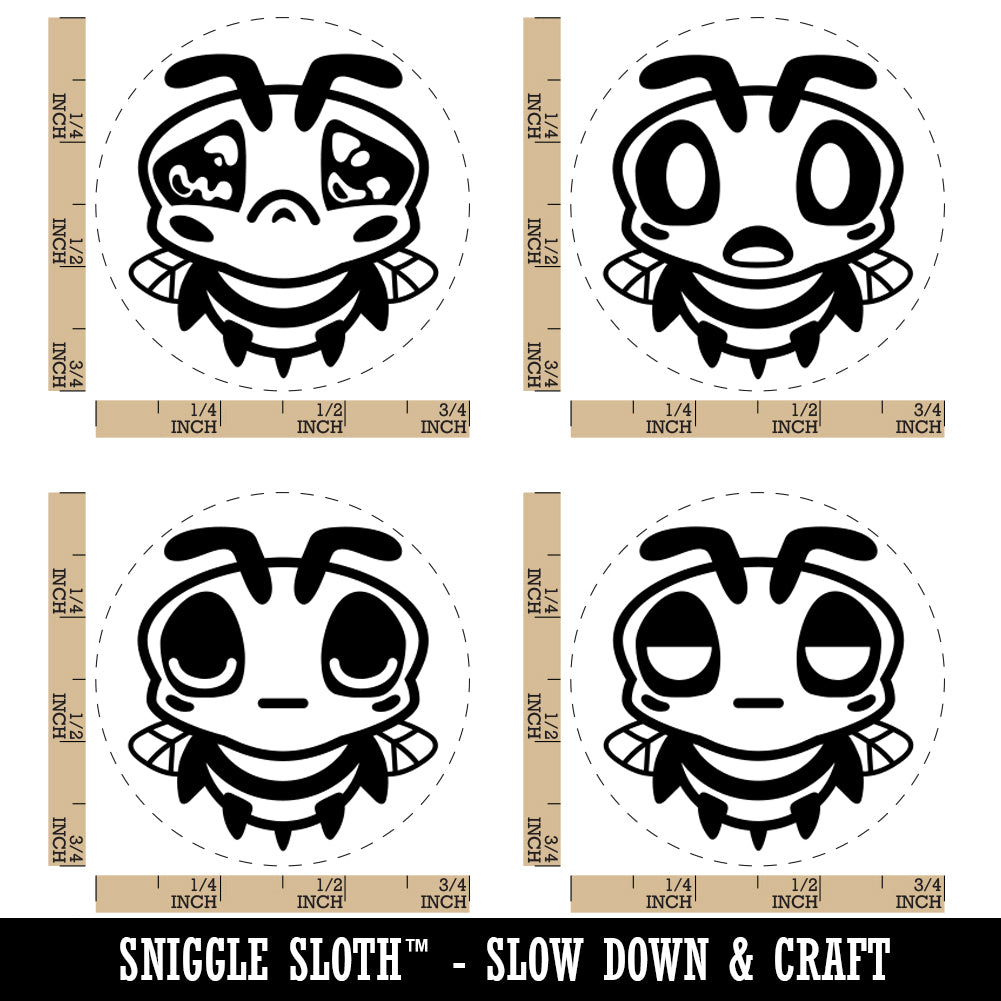 Cute Bee Sad Shocked Sleepy Unamused Rubber Stamp Set for Stamping Crafting Planners | Michaels
