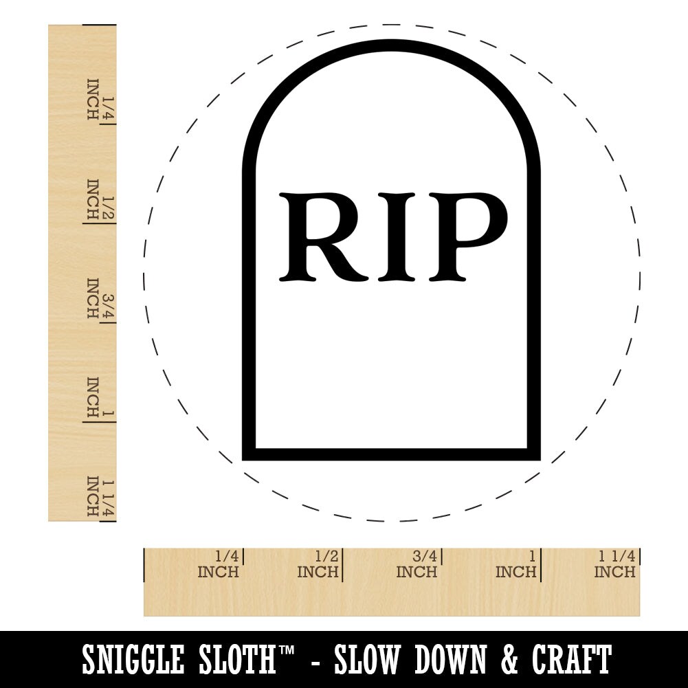 Tombstone RIP Halloween Rubber Stamp for Stamping Crafting Planners | Michaels