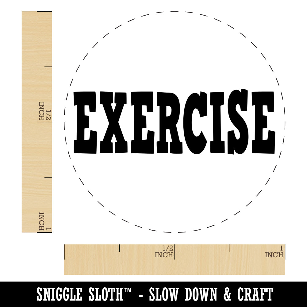 Exercise Fun Text Rubber Stamp for Stamping Crafting Planners | Michaels
