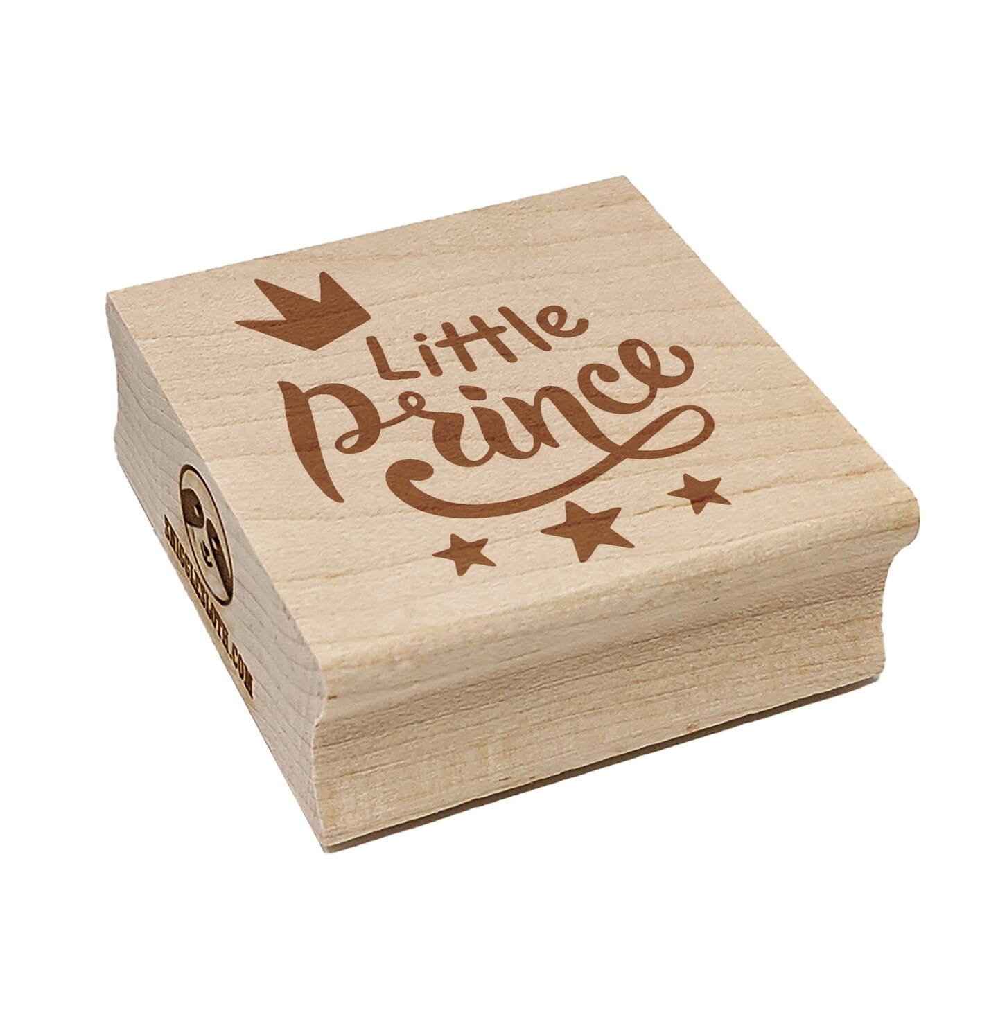 Little Prince Cursive with Crown and Stars Square Rubber Stamp for ...