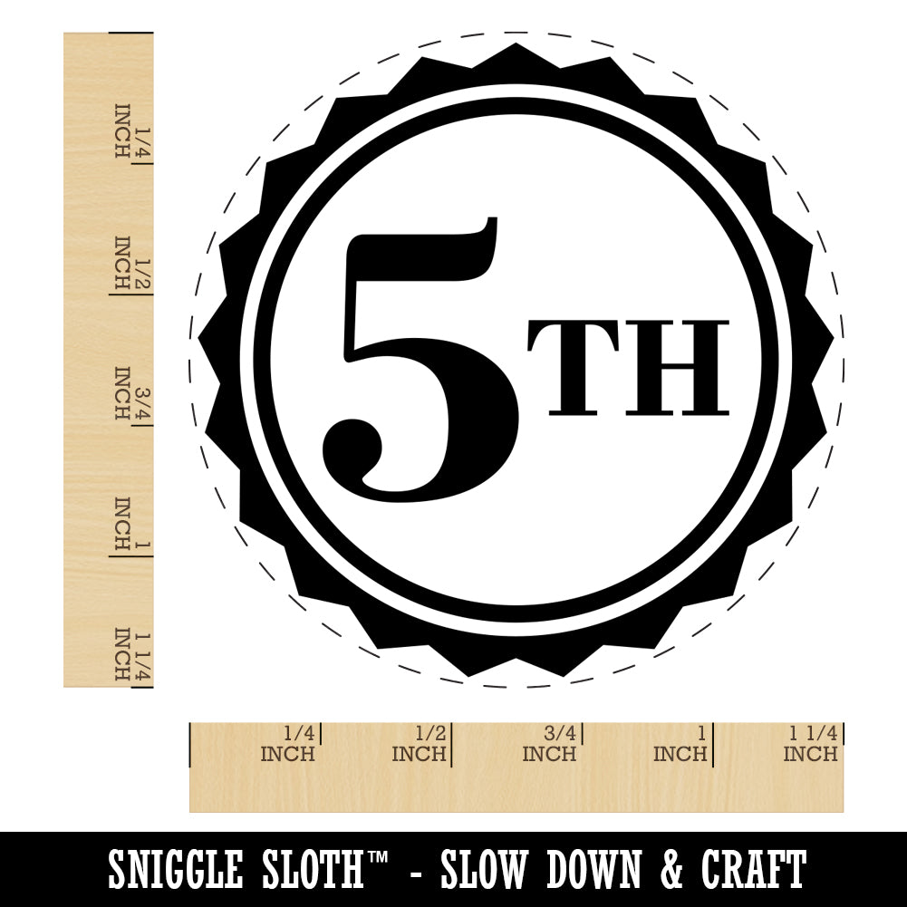 Fifth 5th Place Circle Award Rubber Stamp for Stamping Crafting ...