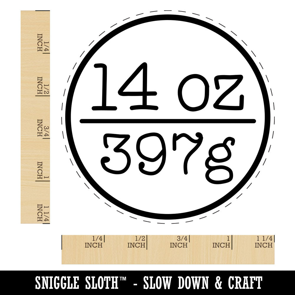 14 oz 397g Ounce Grams Weight Label Rubber Stamp for Stamping Crafting ...