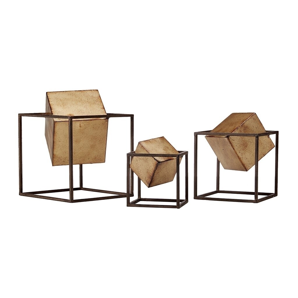 Gracie Mills Aaron 3-Piece Cubes Tabletop Decor Set - Grace-8734 | Michaels