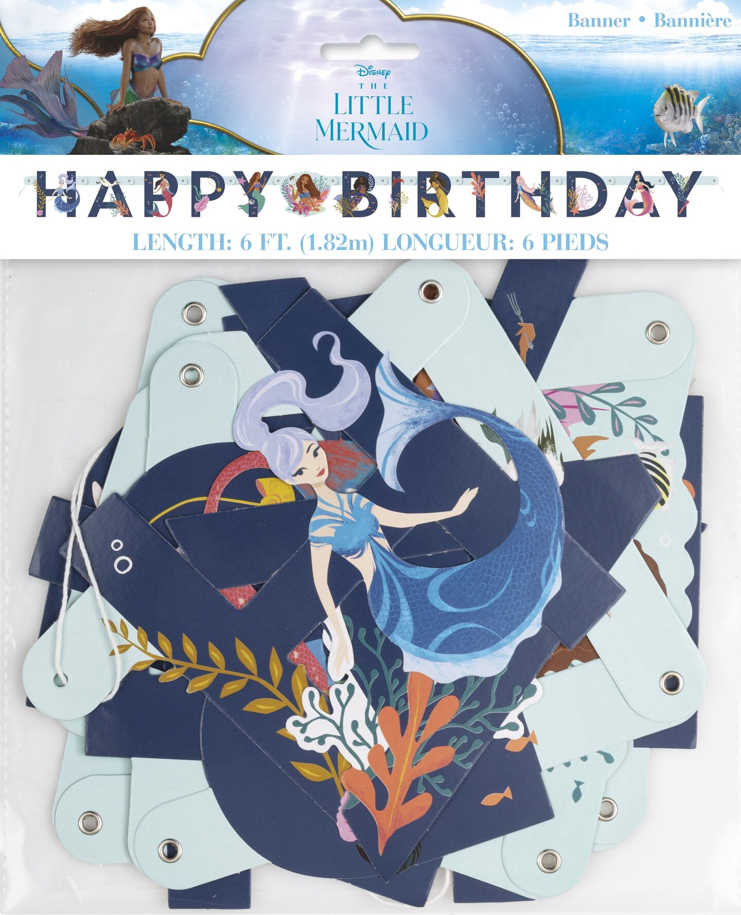 The Little Mermaid Ariel Happy Birthday Banner | Michaels