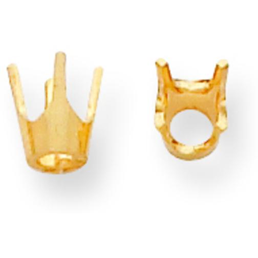 14K Gold 4 Prong Round Open Back Setting 3.3mm | Michaels