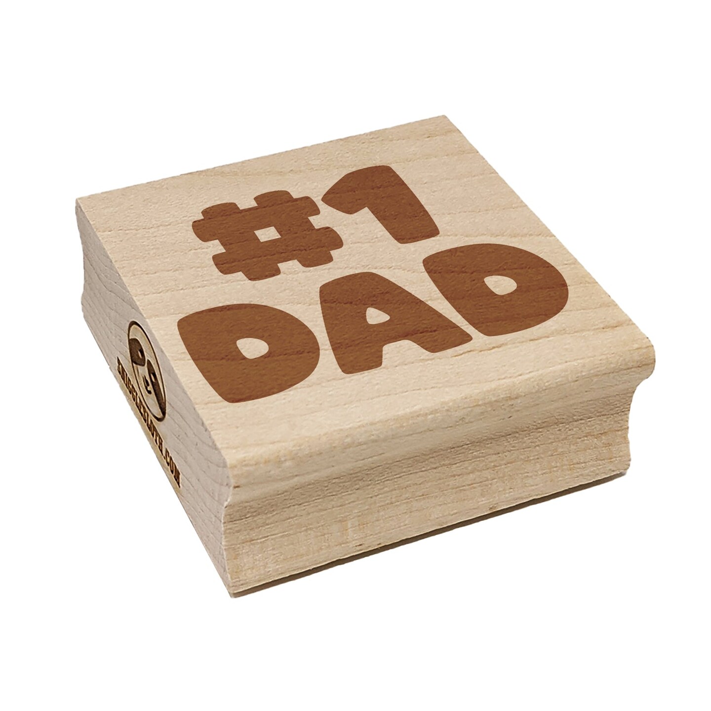 #1 Dad Number One Father's Day Square Rubber Stamp for Stamping ...