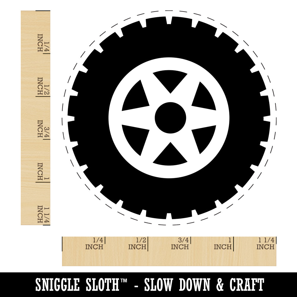 Wheel Tire Icon Rubber Stamp for Stamping Crafting Planners | Michaels