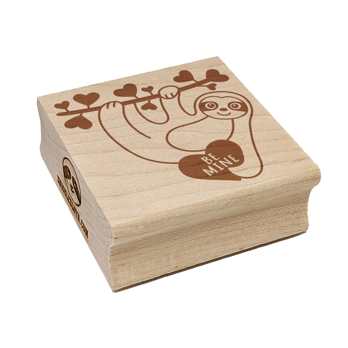 Valentine's Day Sloth Love Anniversary Square Rubber Stamp for Stamping ...
