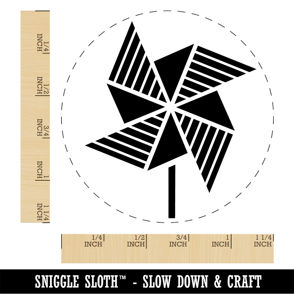 Striped Pinwheel Rubber Stamp for Stamping Crafting Planners | Michaels