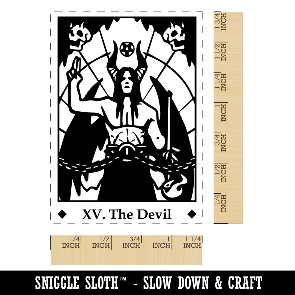 Tarot The Devil Card Major Arcana Rectangle Rubber Stamp for Stamping ...