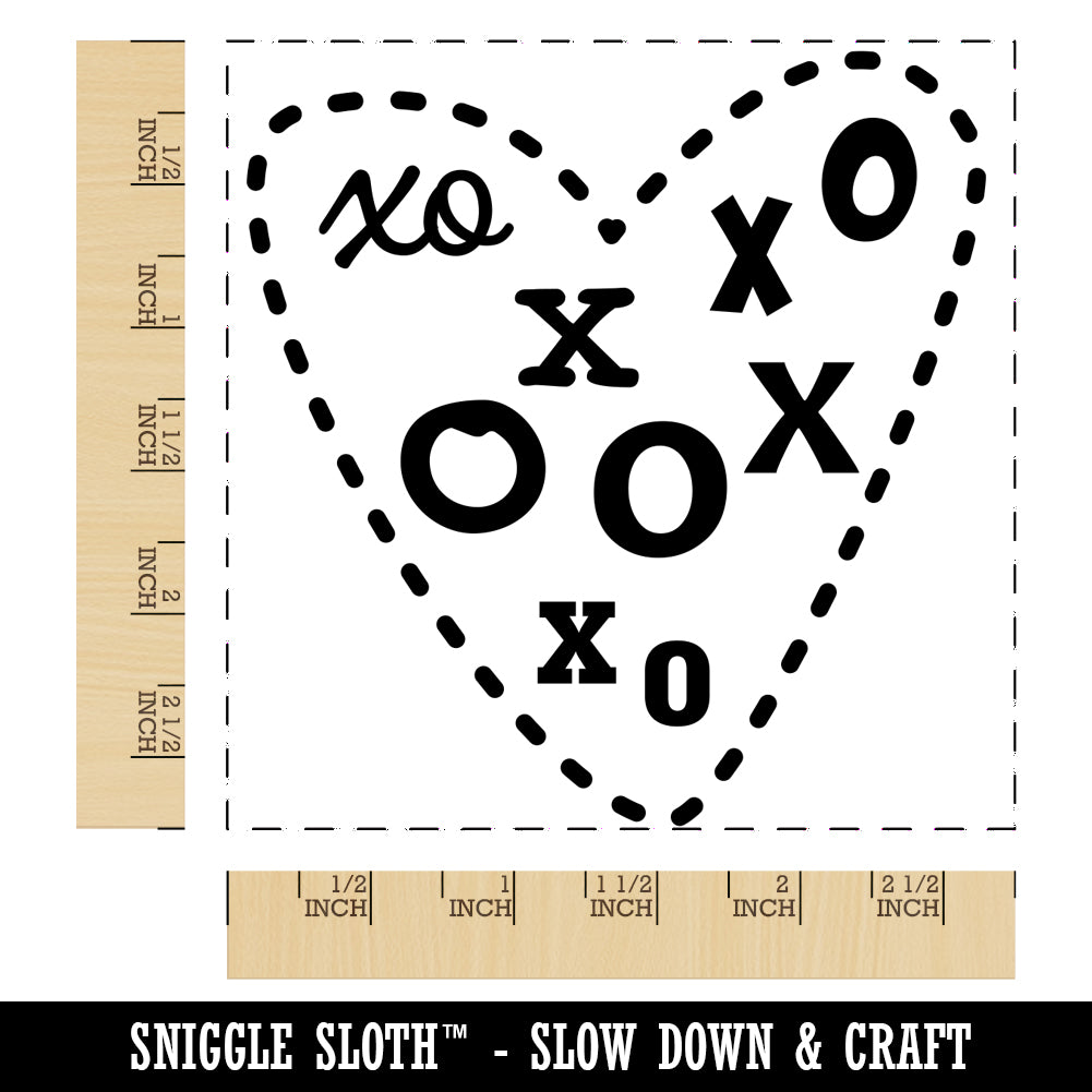 Heart XO Love Square Rubber Stamp for Stamping Crafting | Michaels