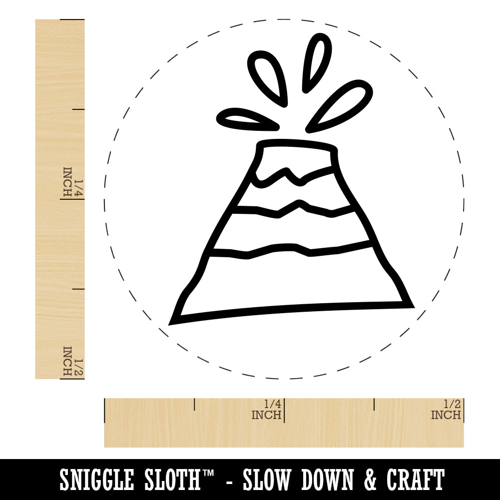 Volcano Doodle Rubber Stamp for Stamping Crafting Planners | Michaels