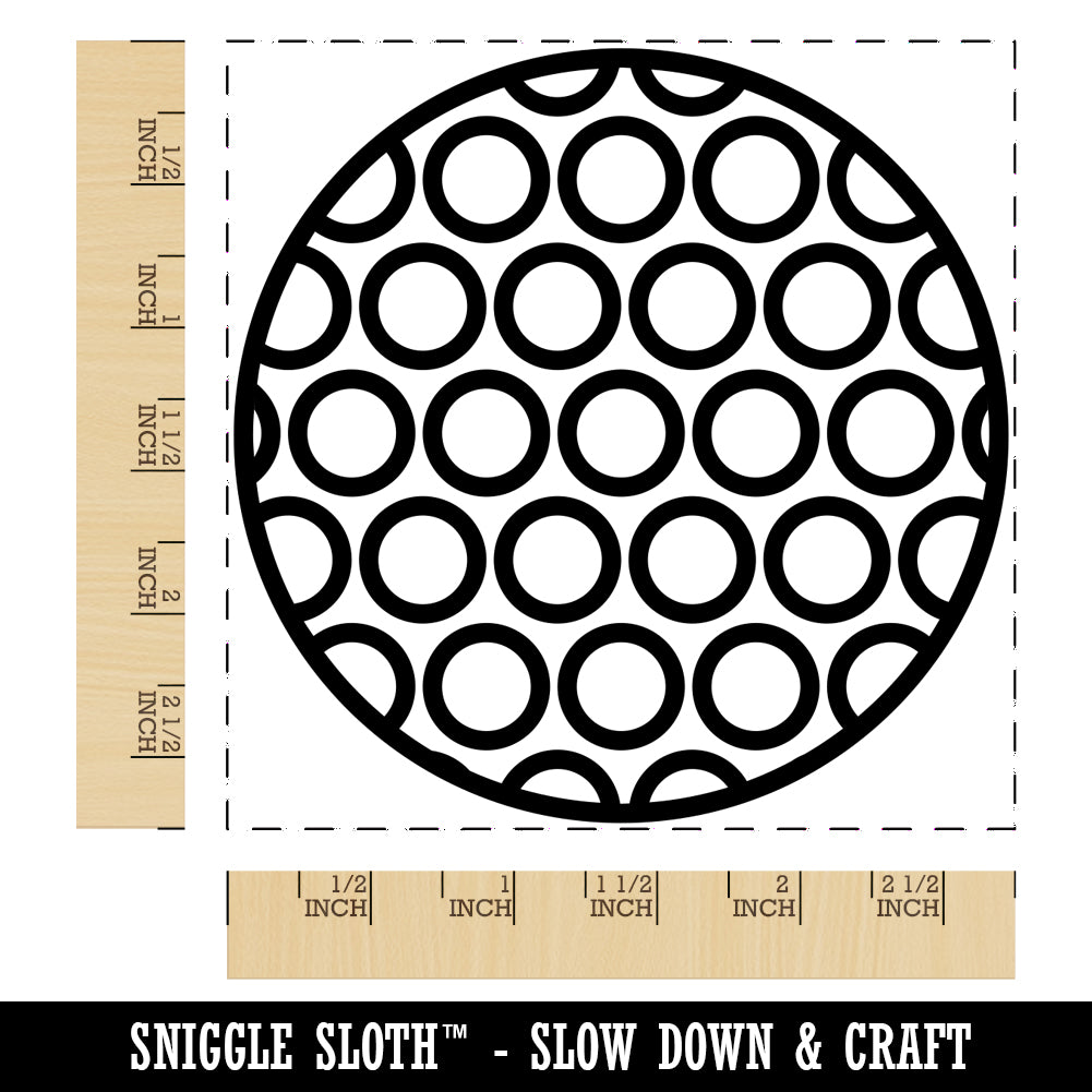 Golf Ball Outline Sport Square Rubber Stamp for Stamping Crafting ...