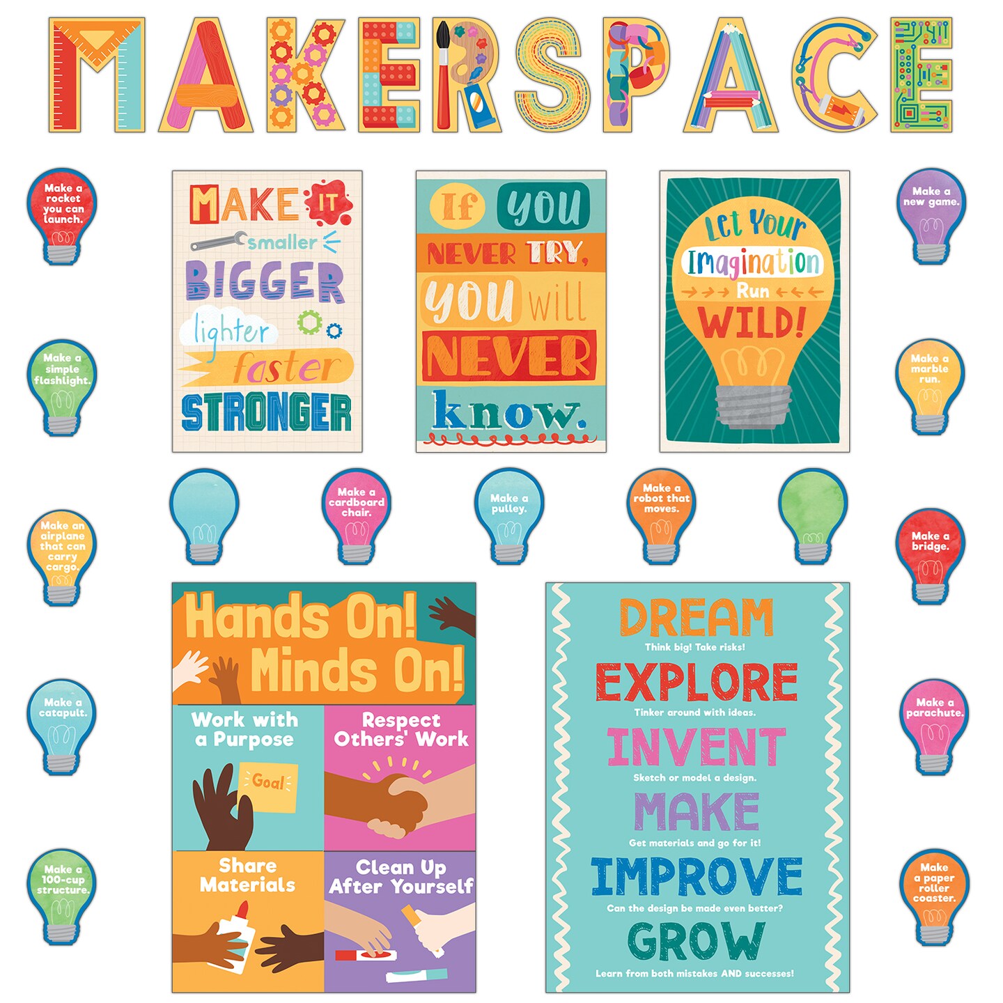 Carson Dellosa – Makerspace Bulletin Board Set, Classroom Décor, 33 ...