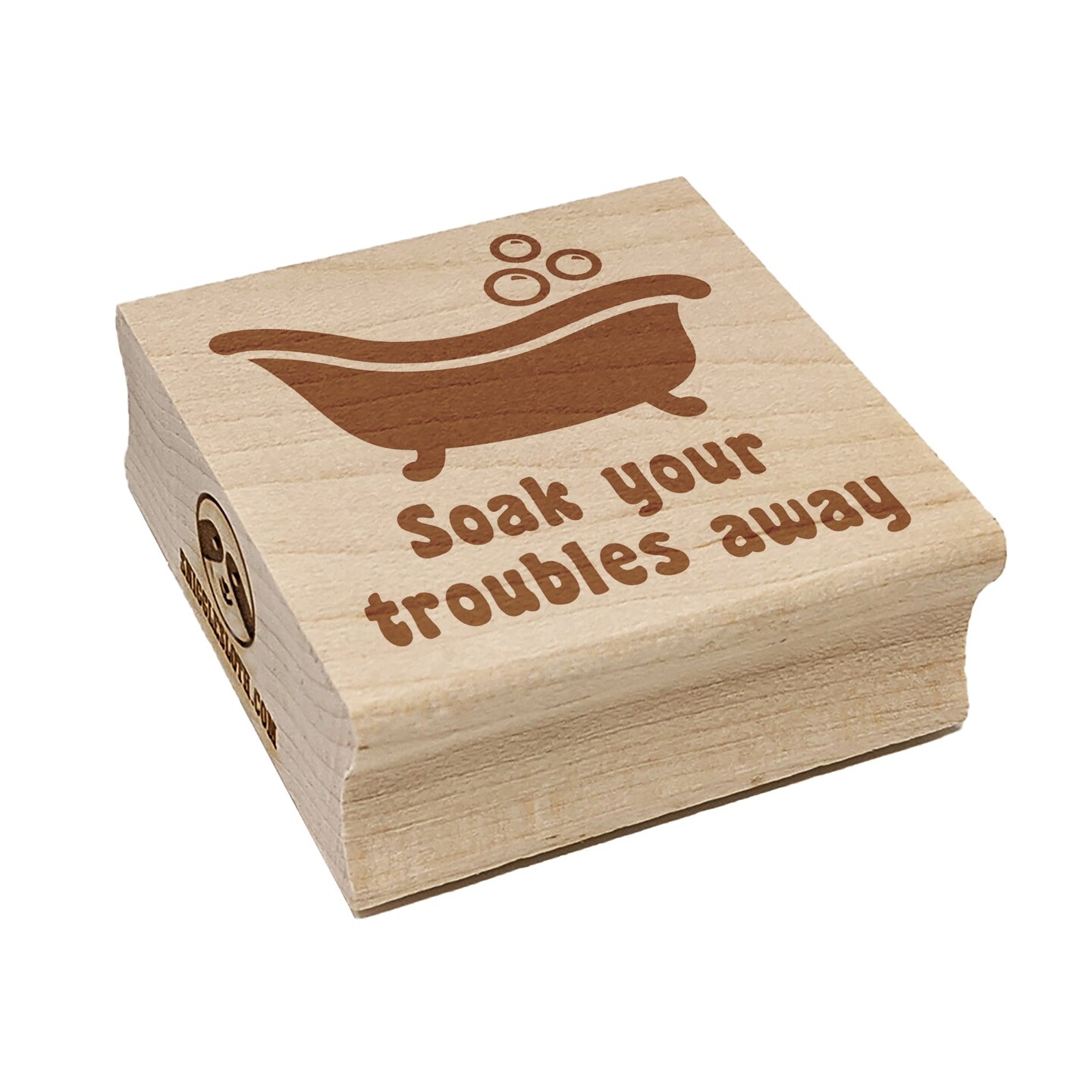 Soak Your Troubles Away Bathtub Square Rubber Stamp for Stamping ...