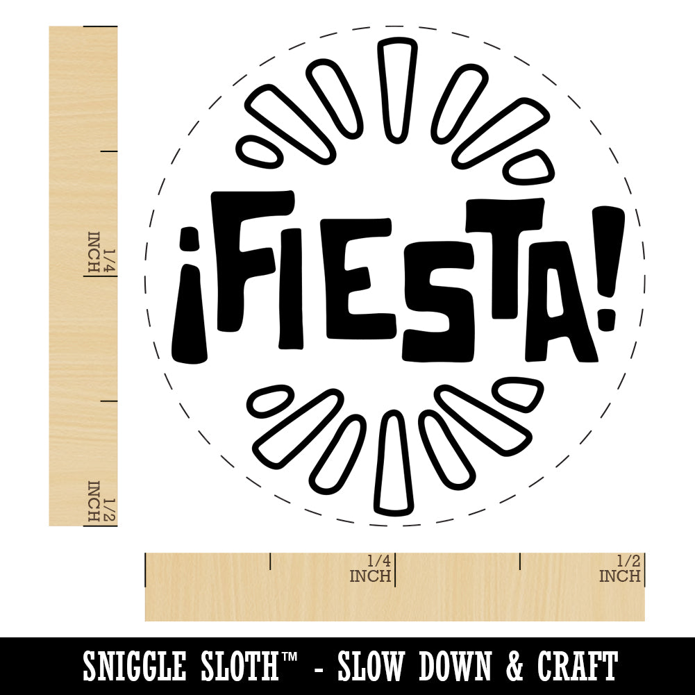 Fiesta Party Text Rubber Stamp for Stamping Crafting Planners | Michaels
