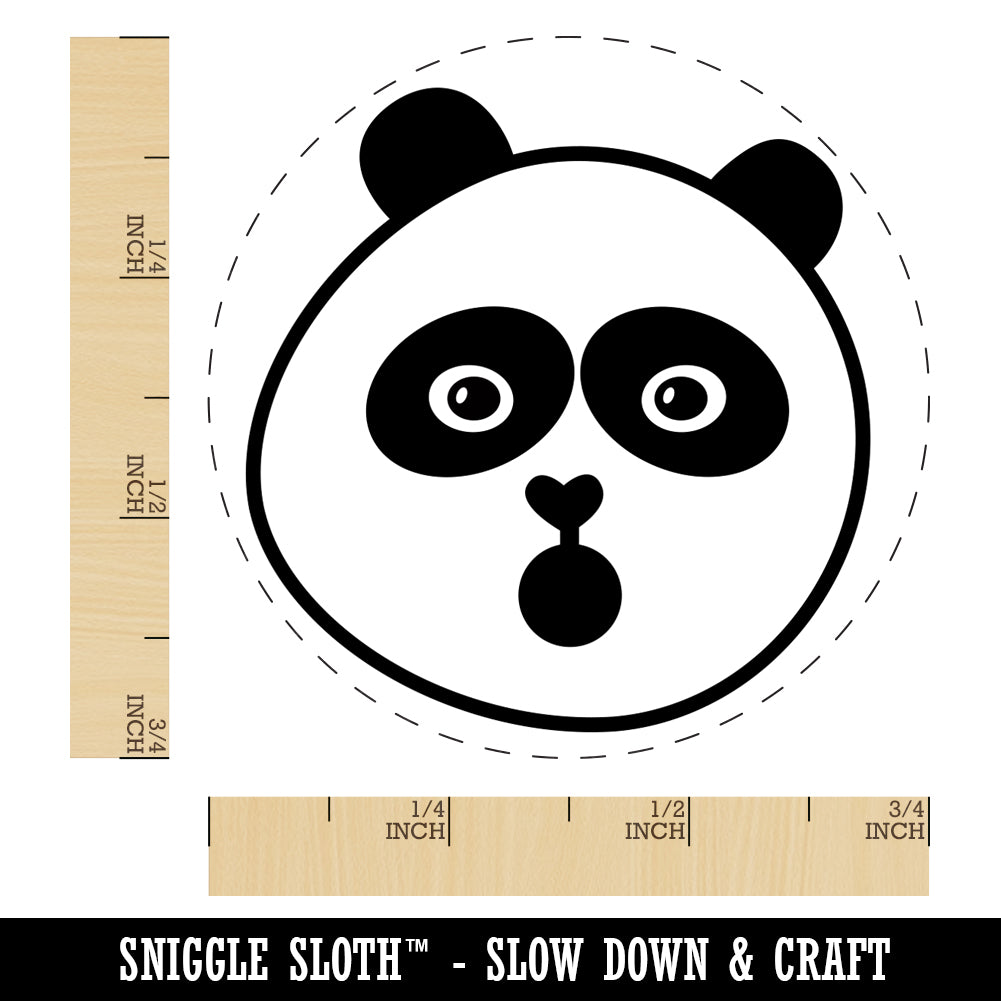 Surprised Panda Face Shocked Rubber Stamp for Stamping Crafting ...