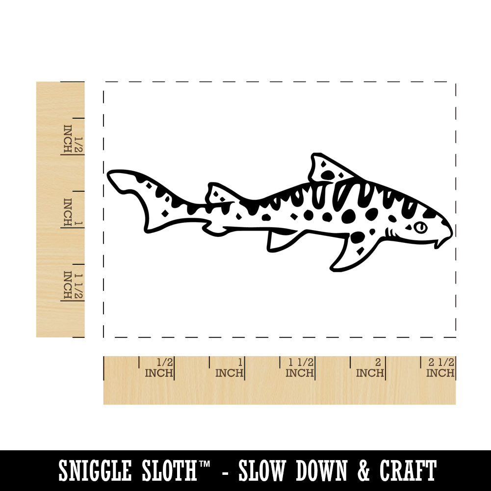 Leopard Shark Fish Rectangle Rubber Stamp for Stamping Crafting | Michaels