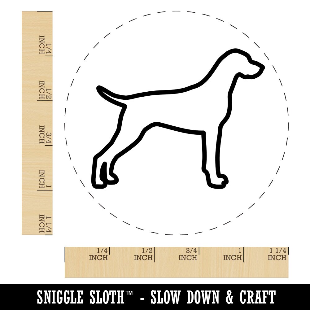 German Shorthaired Pointer Dog Outline Rubber Stamp for Stamping ...