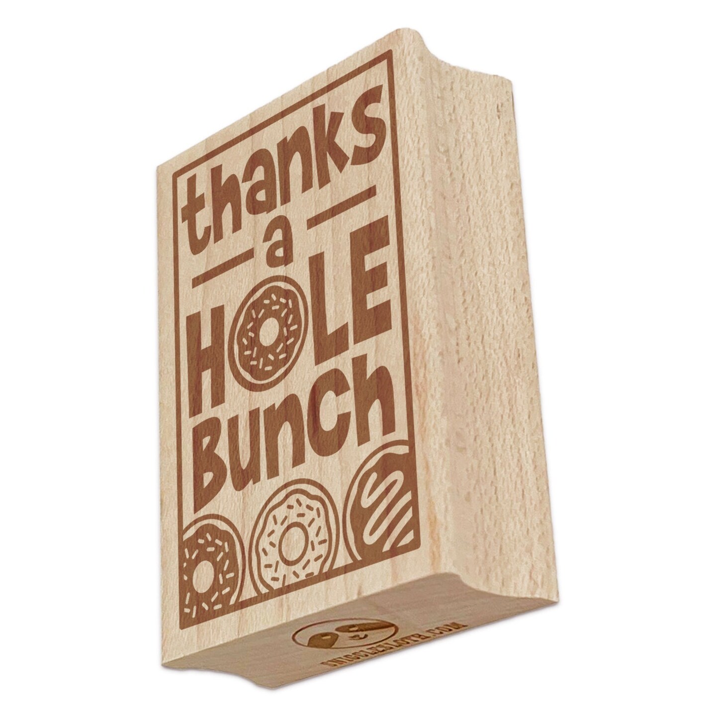 Thanks a Hole Whole Bunch Donut Rectangle Rubber Stamp for Stamping ...