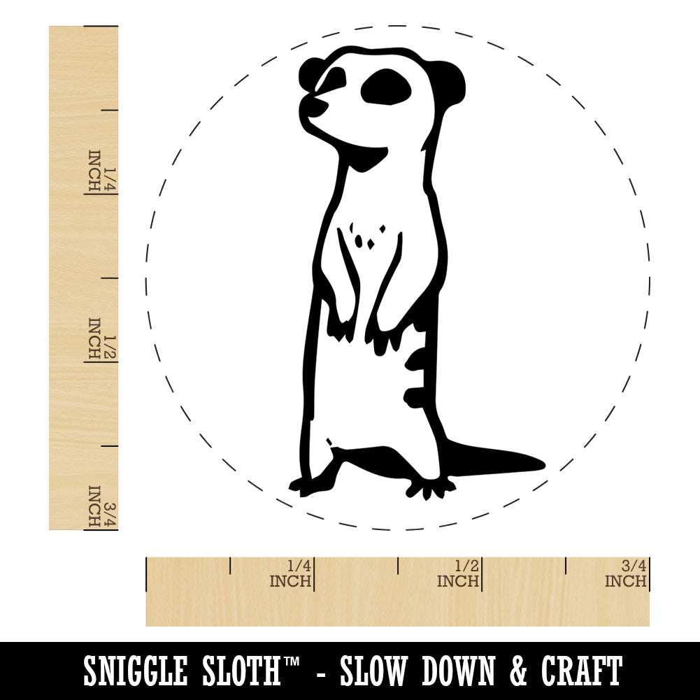 Curious Standing African Meerkat Rubber Stamp for Stamping Crafting ...