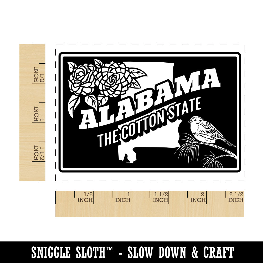 Alabama Cotton State Camellia Yellowhammer United States Rectangle ...