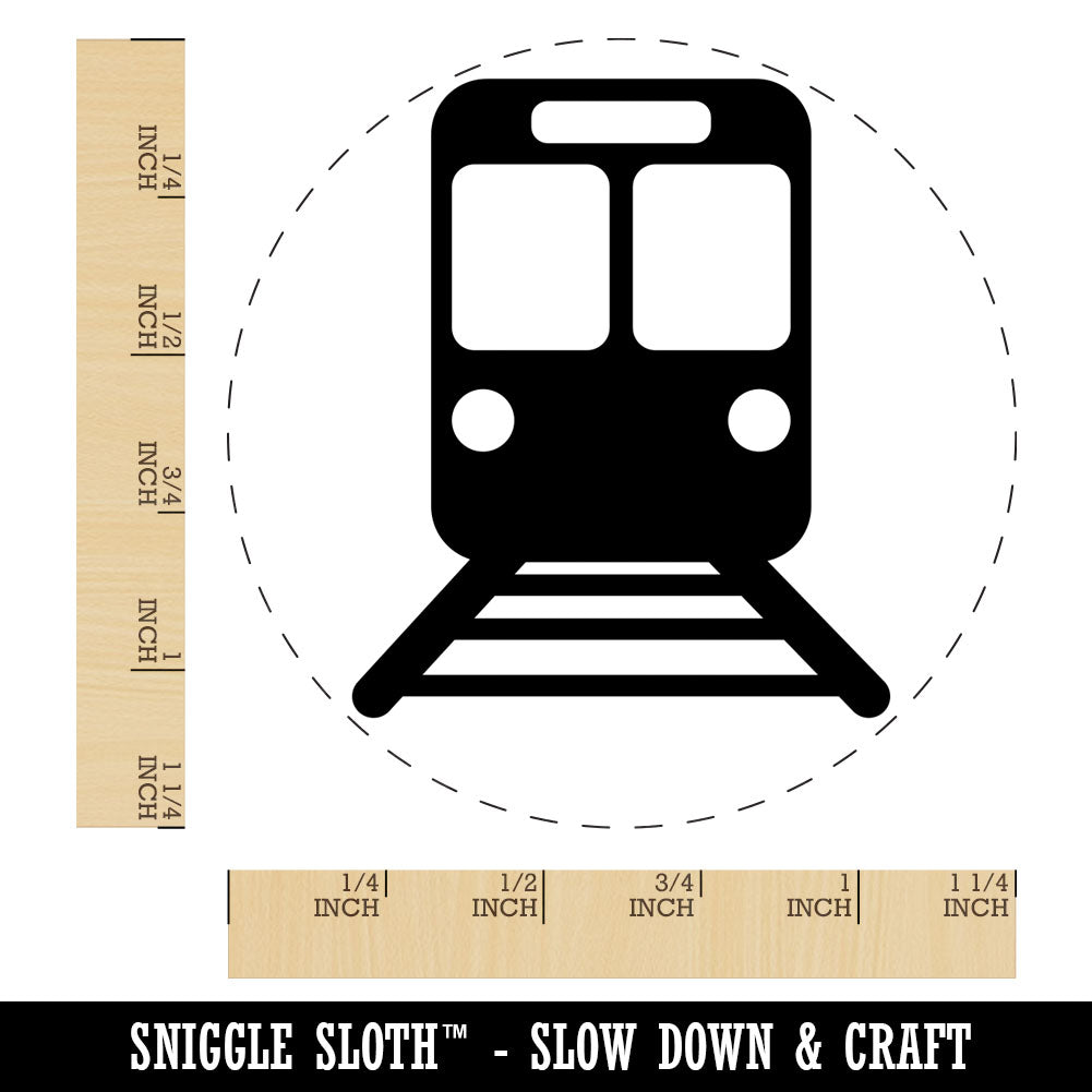 Train Tram Rail Railway Station Icon Rubber Stamp for Stamping Crafting ...