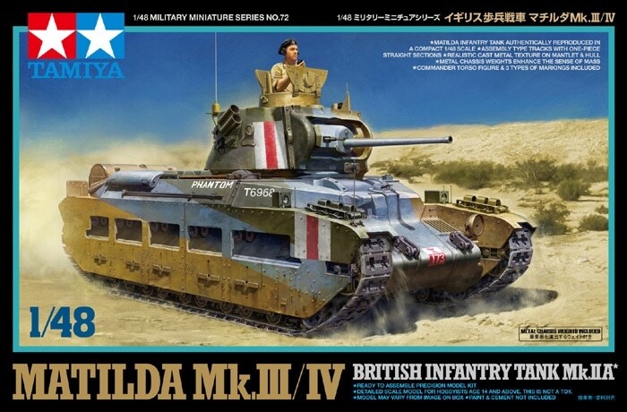 Tamiya 1/48 TAM32572 - 1/48 Tamiya Matilda Mk III/IV British Mk IIA ...