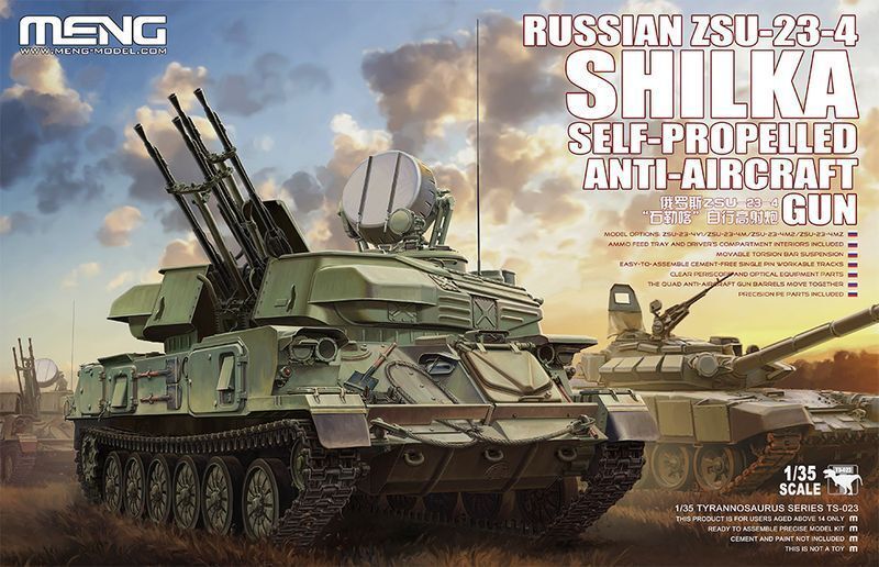Meng 1/35 Russian ZSU23-4 Shilka Self-Propelled Anti-Aircraft Weapon ...