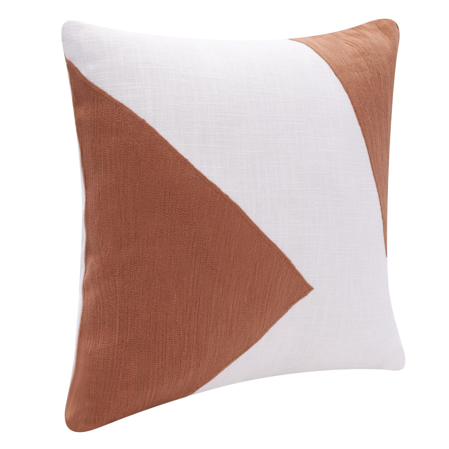 20 X 20 Brown And Ivory 100% cotton Abstract Zippered Pillow | Michaels