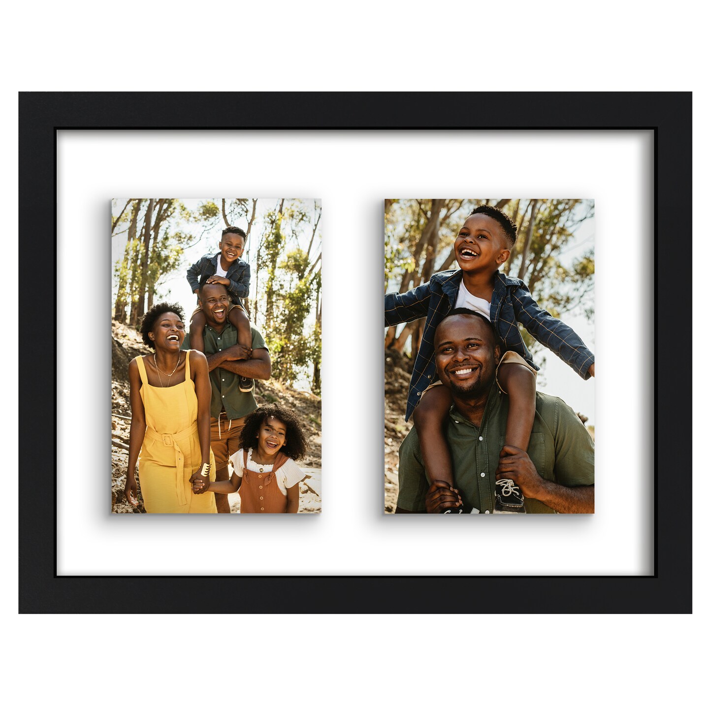 Americanflat Floating Collage Frame - Displays Two Photos with Floating ...