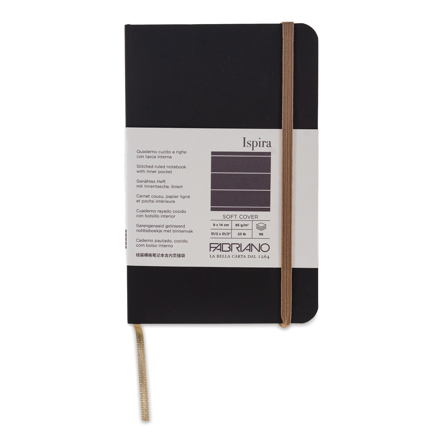 Fabriano Ispira Soft-Cover Notebook - Brown, 3-1/2" x 5-1/2", Ruled ...
