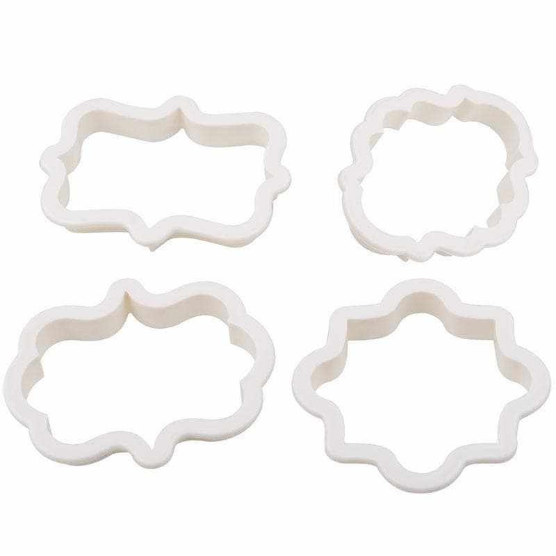 4 PC Plastic Frame Pattern Shape Cookie Cutters Set | Michaels