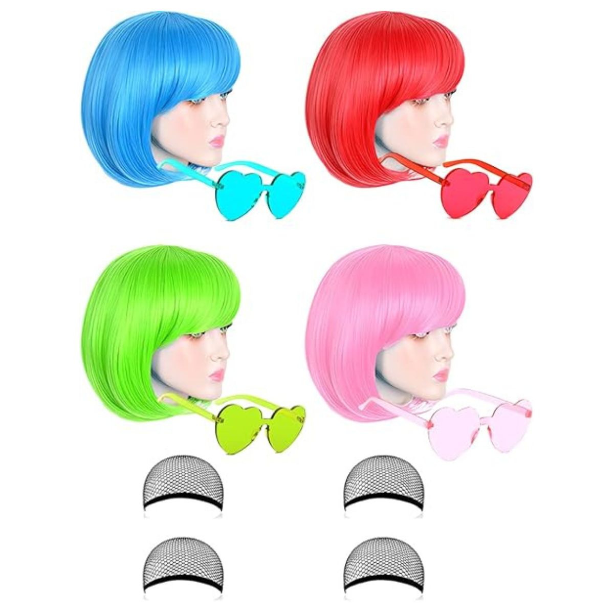 Multicolor Wigs 4 pcs | Michaels