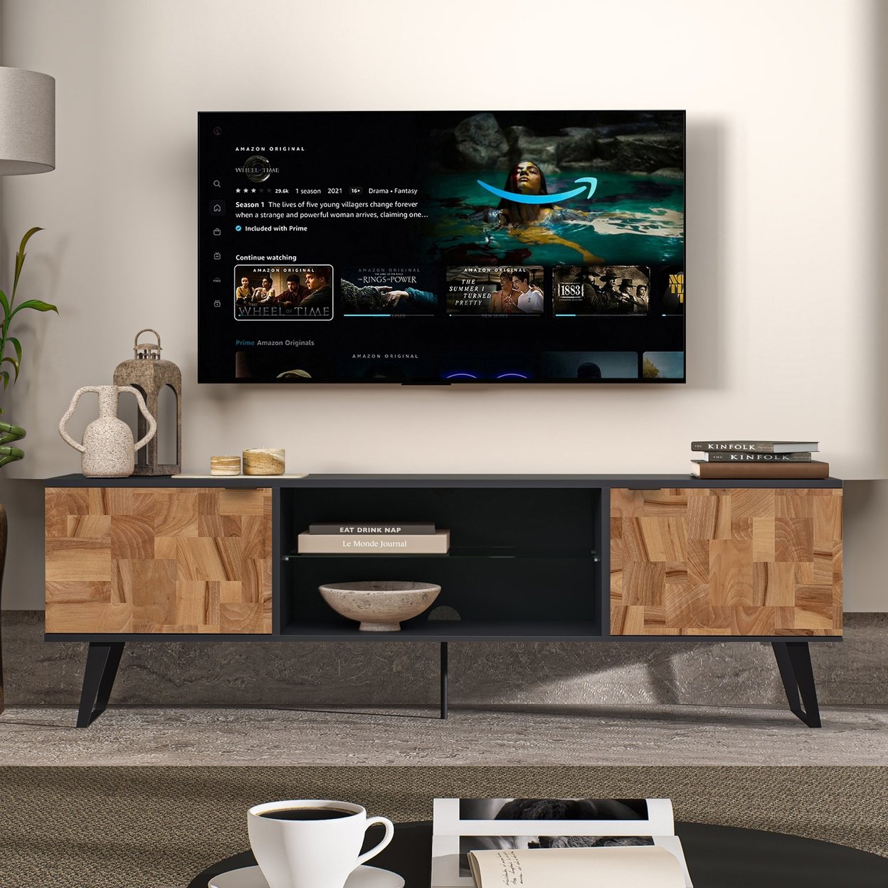 Atelier Mobili Mid Century TV Stand - Farmhouse Entertainment Center 4 ...