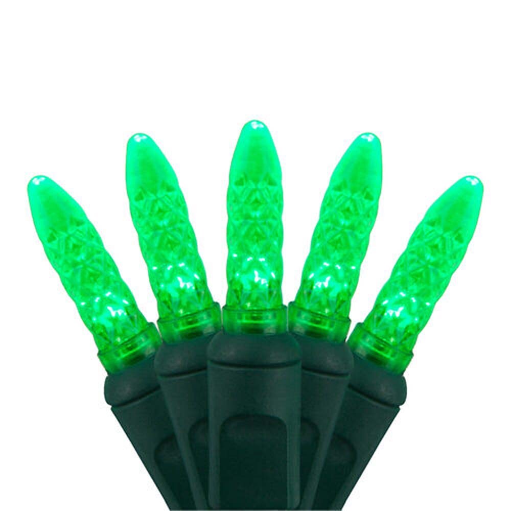 70 Green M5 LED Lights, Green Wire, 4" Spacing | Michaels