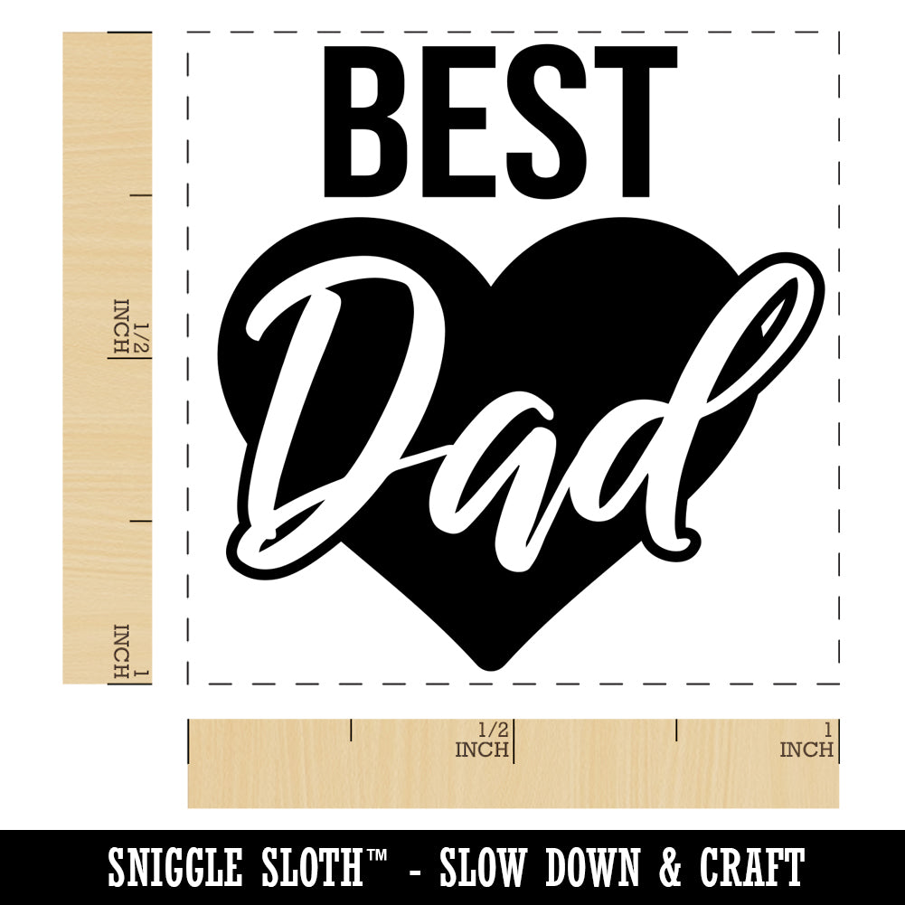 Best Dad in Heart Father's Day Self-Inking Rubber Stamp Ink Stamper ...